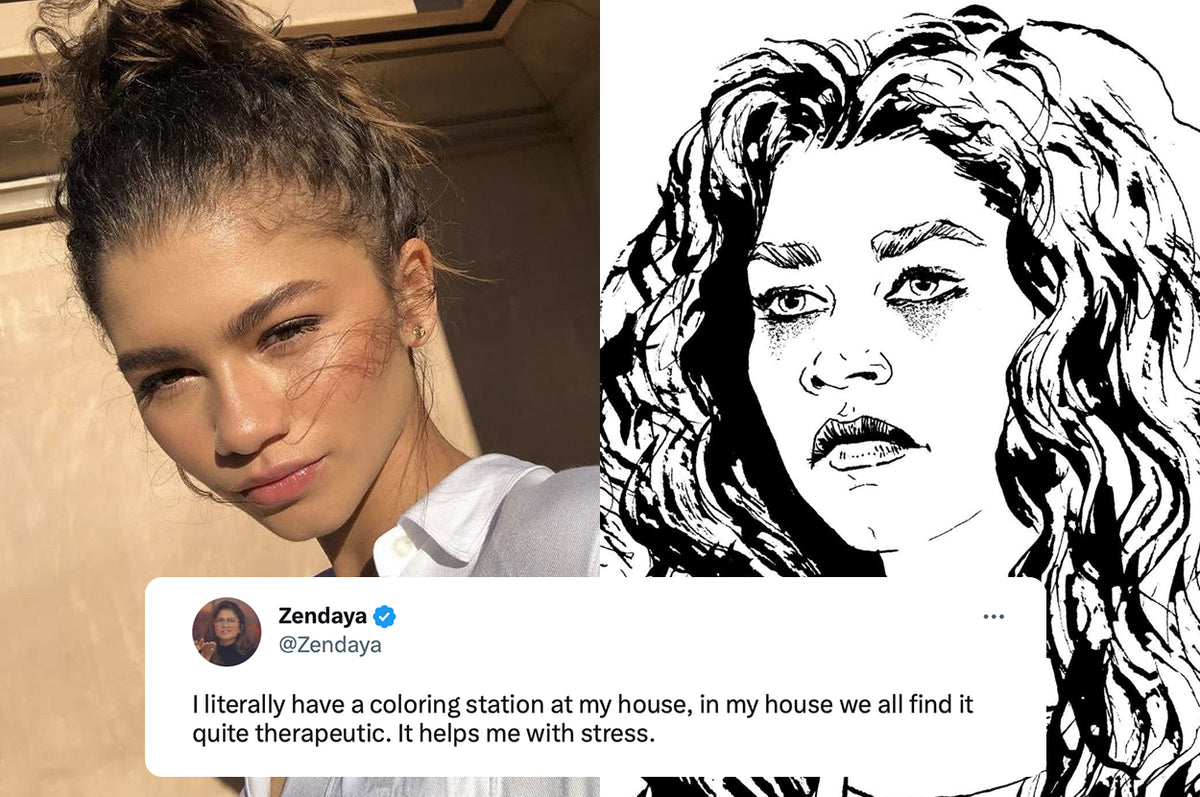 Women in the Arts Activity Zendaya Directed Drawing Coloring Page ...
