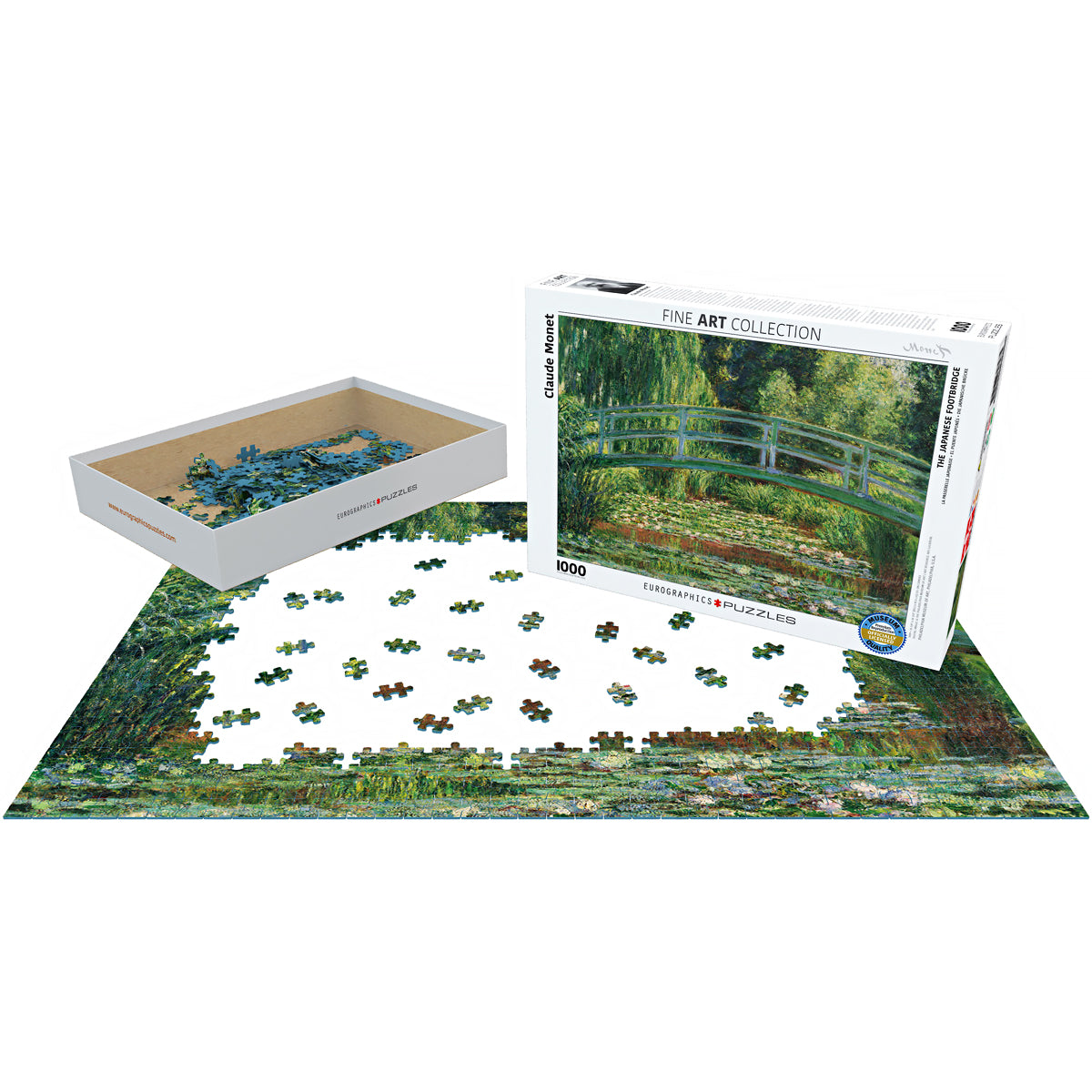 1000-piece Claude Monet The Japanese Footbridge Jigsaw Puzzle | Rest In ...